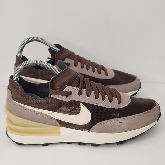 Nike | Shoes | Nike Brown And Cream Retro Sneakers With Waffle Outsole ...